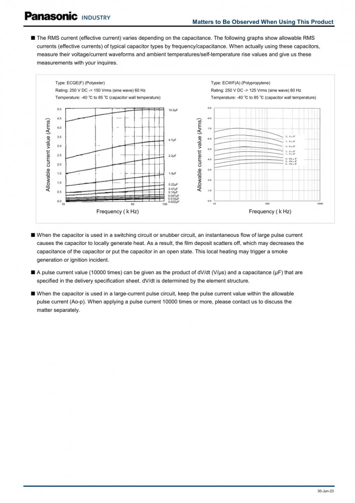ECHU series datasheet page 10