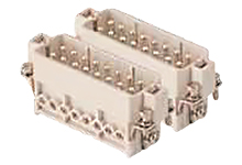Heavy-Duty Screw Terminal Insert, Male, 16-Pole, 16A, Numbered 17-32, without Wire Protection, Silver (Ag) Plated Contacts, Size 16A «66x16» for sale