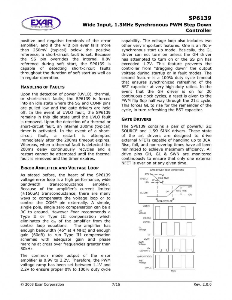 SP6139 datasheet page 7