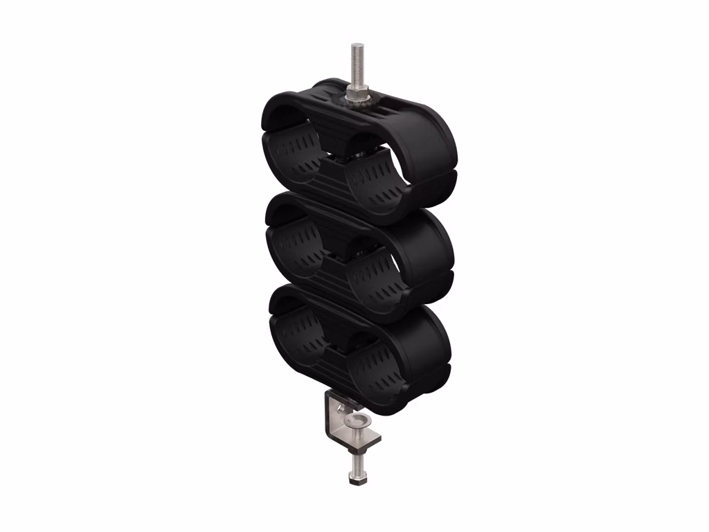 Dual Side, 3-Hole, Feeder Clamp for 1-5/8