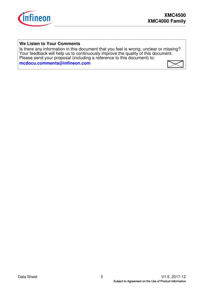 XMC4500 datasheet page 5