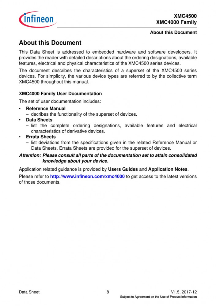 XMC4500 datasheet page 8