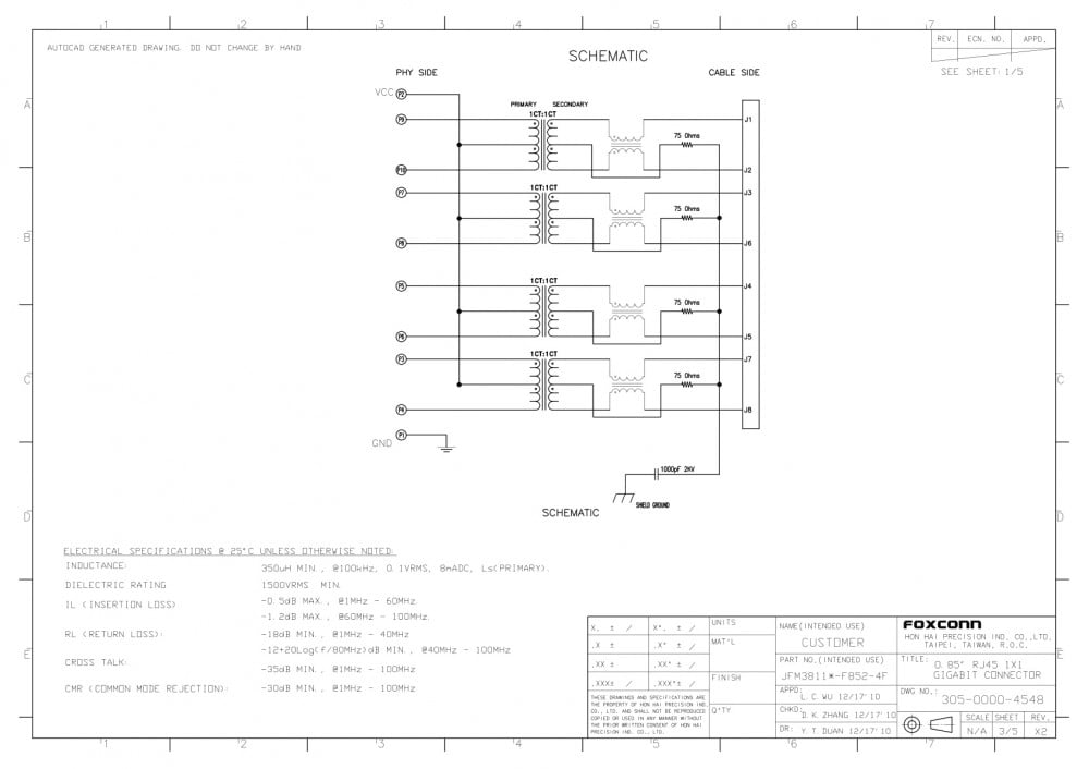 FOXCONN JFM3811E-F852-4F drawing page 3