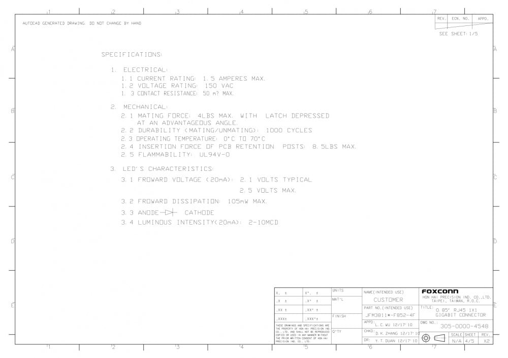 FOXCONN JFM3811E-F852-4F drawing page 4