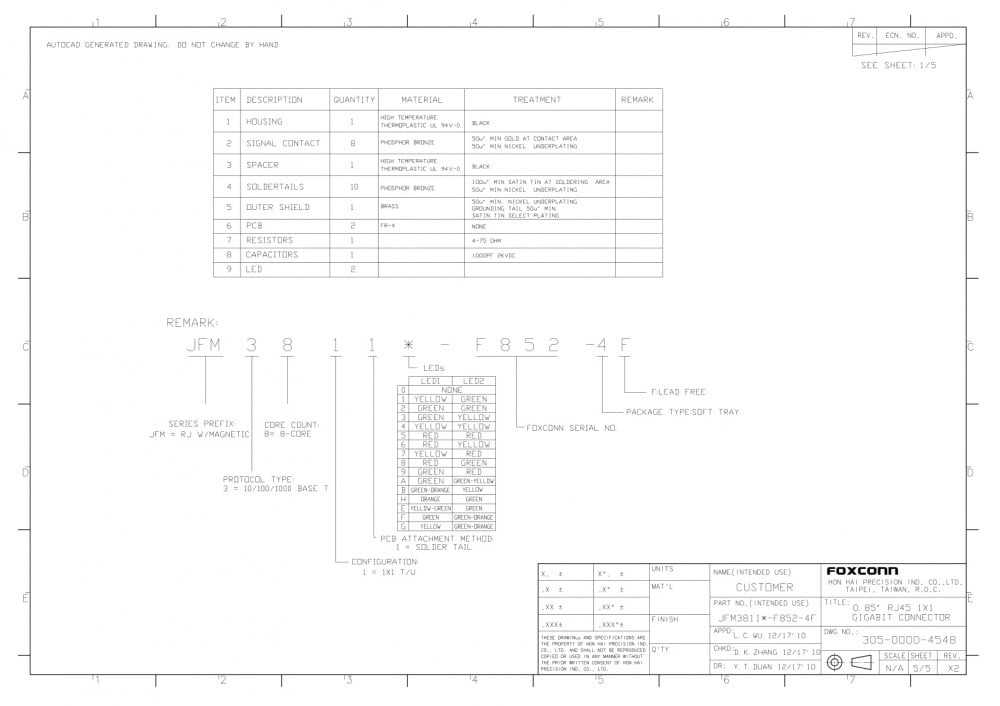FOXCONN JFM3811E-F852-4F drawing page 5