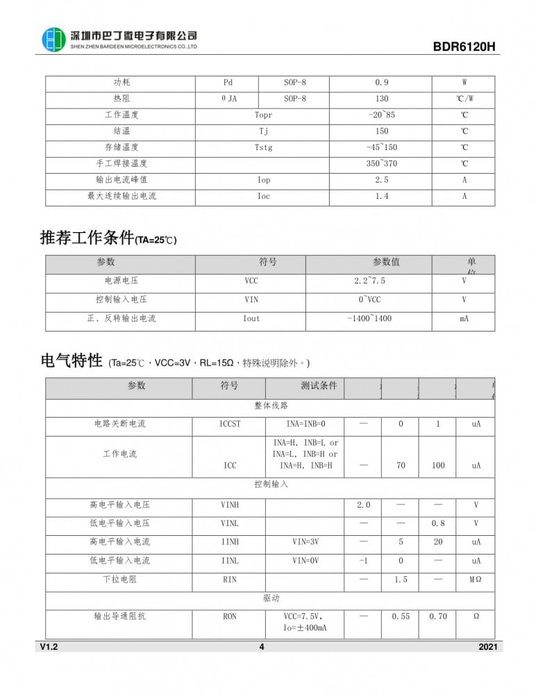 BDR6120H datasheet page 4