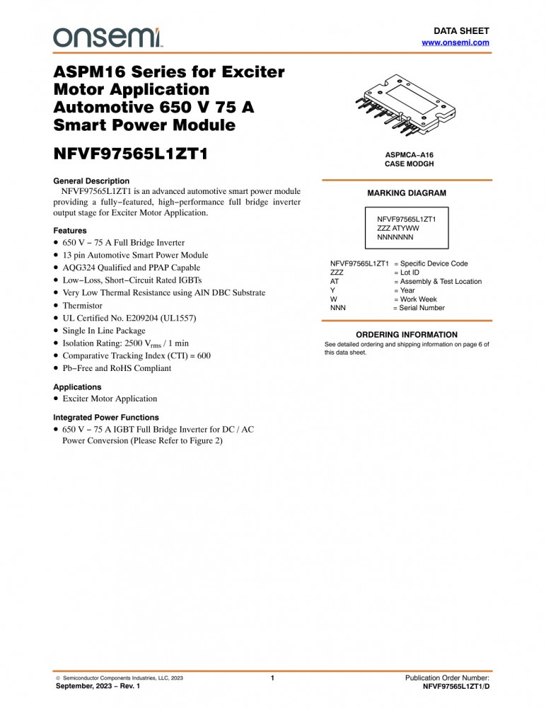 NFVF97565L1ZT1 datasheet page 1