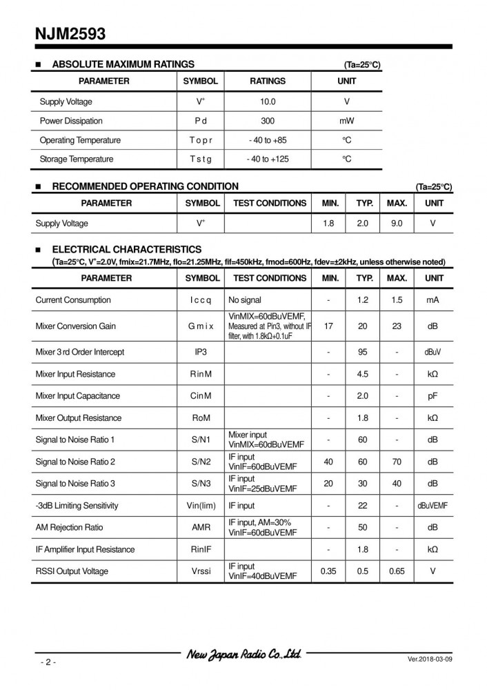 NJM2593 technical document page 2