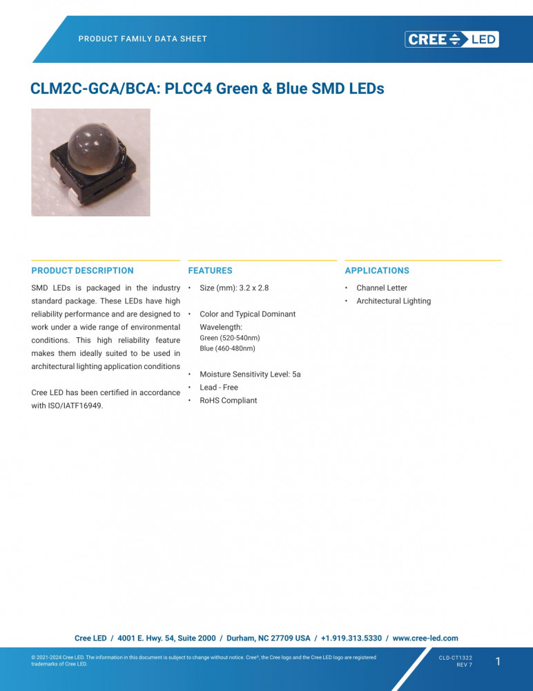 CLM2C series datasheet page 1