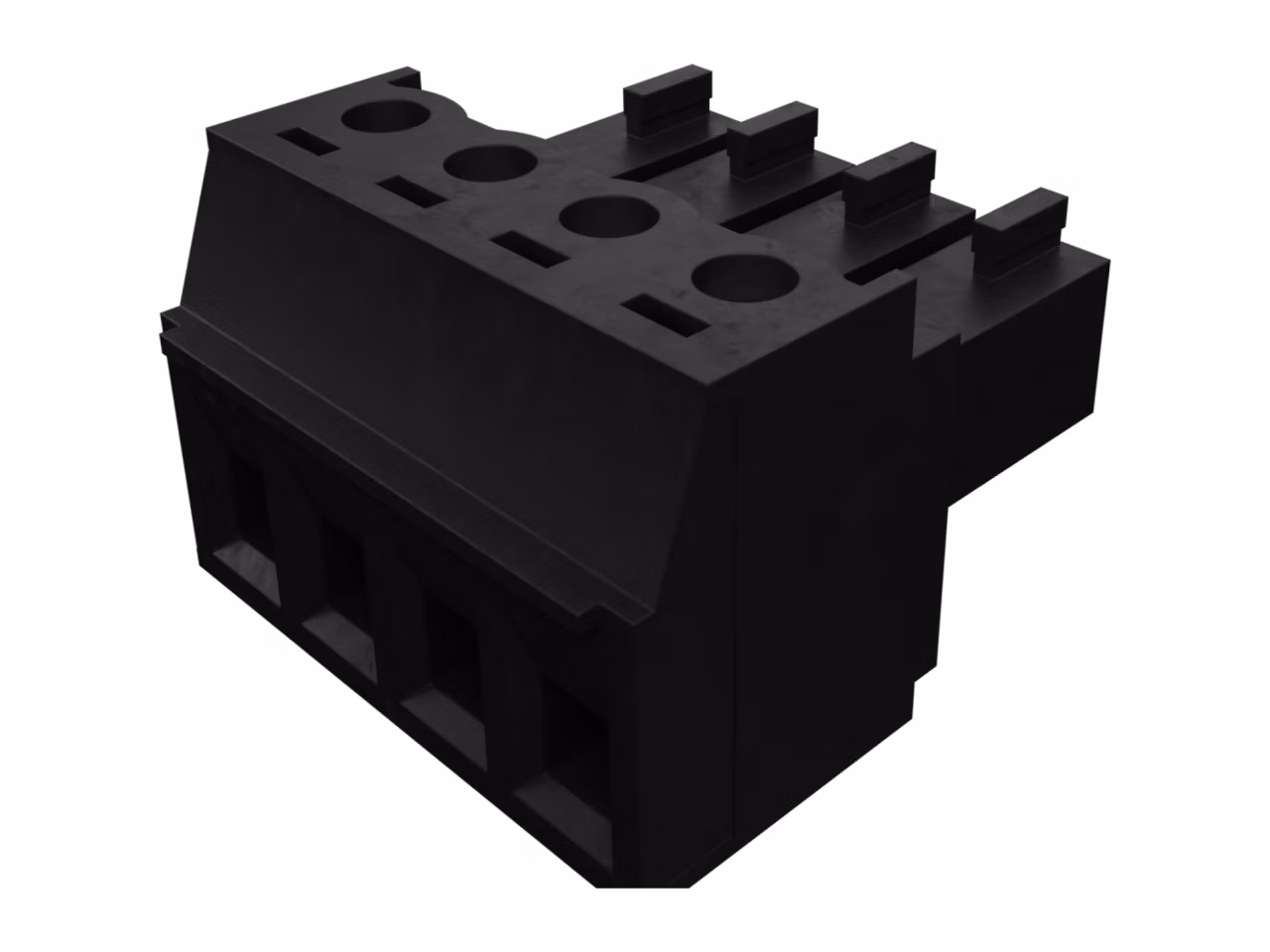 3.81mm Pitch Eurostyle Horizontal Plug, with Standard Imprinting, Black, 4 Circuits for sale