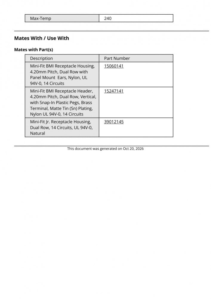 MOLEX MINI-FIT Jr. specification page 4