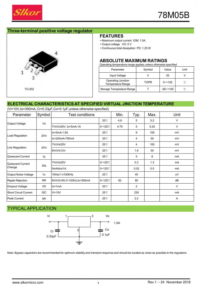 78M05B datasheet page 1