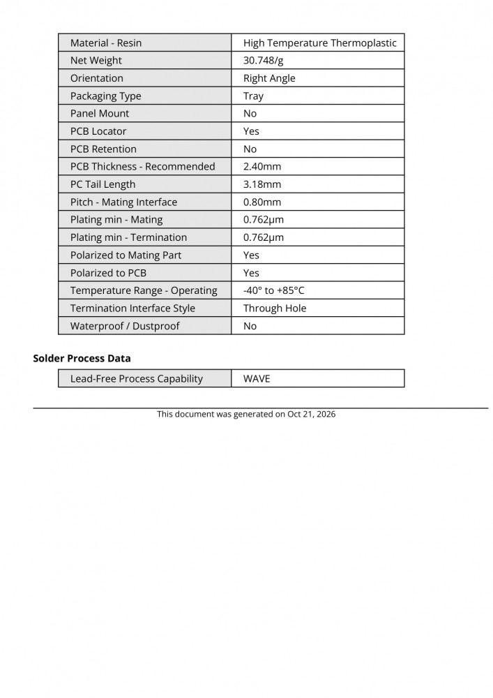Technical document image 3 for MOLEX 753100001