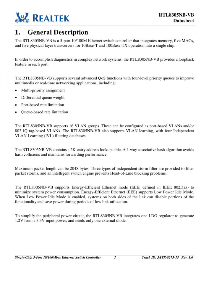RTL8305NB-VB-CG datasheet page 7