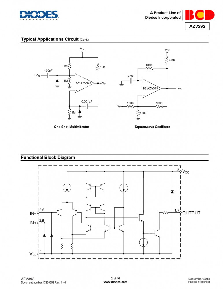 AZV393MTR-E1 datasheet page 2