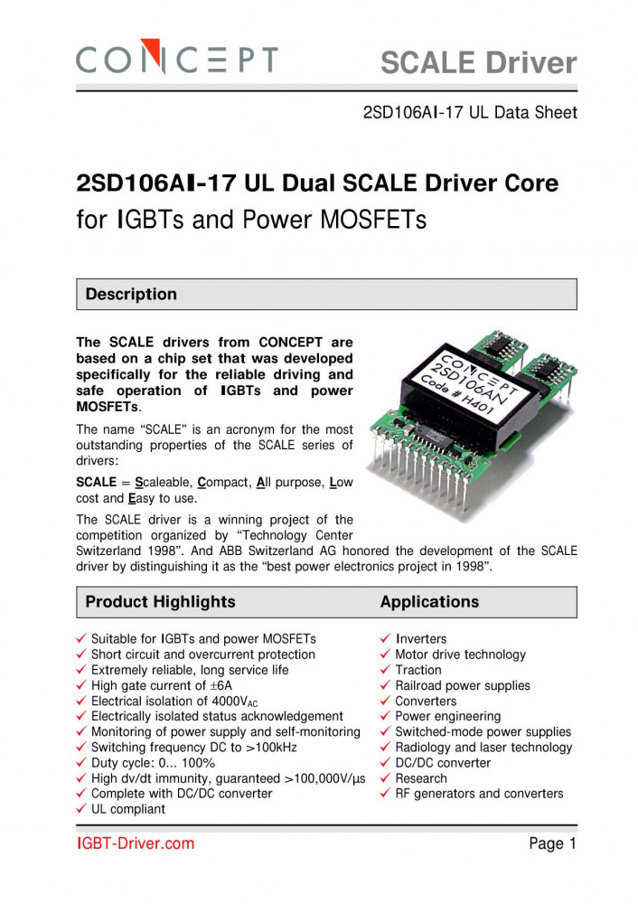 2SD106AI-17 UL datasheet page 1