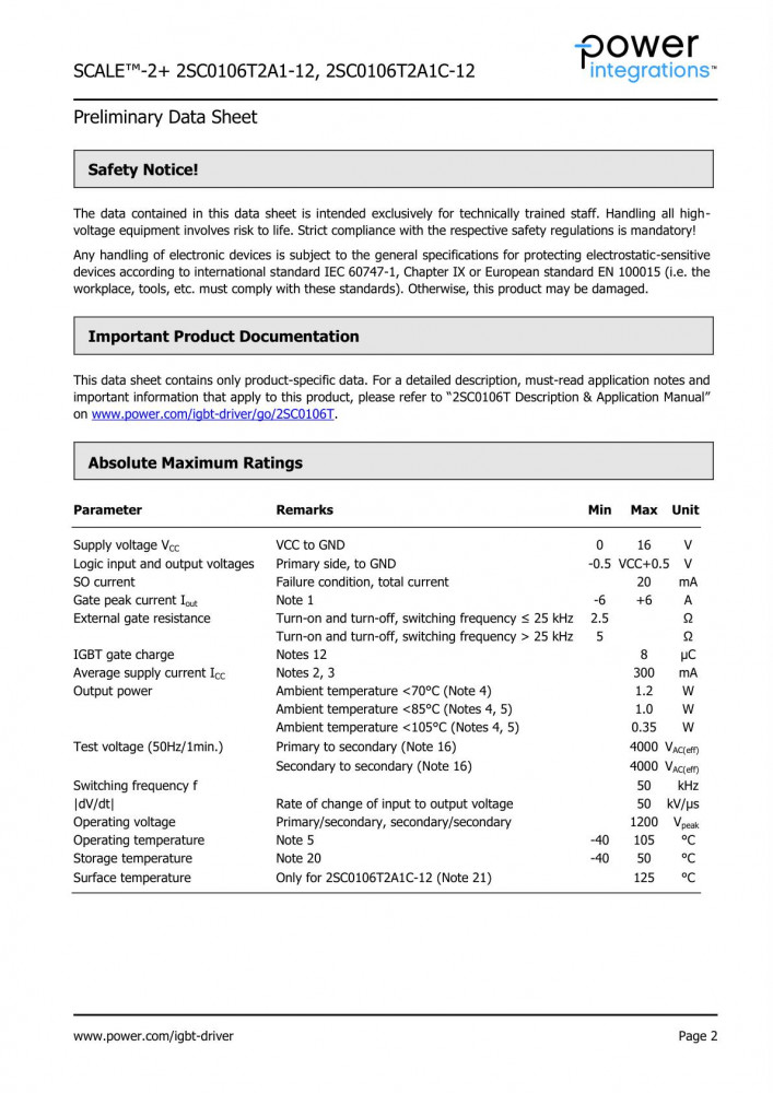 2SC0106T2A1C-12 datasheet page 2