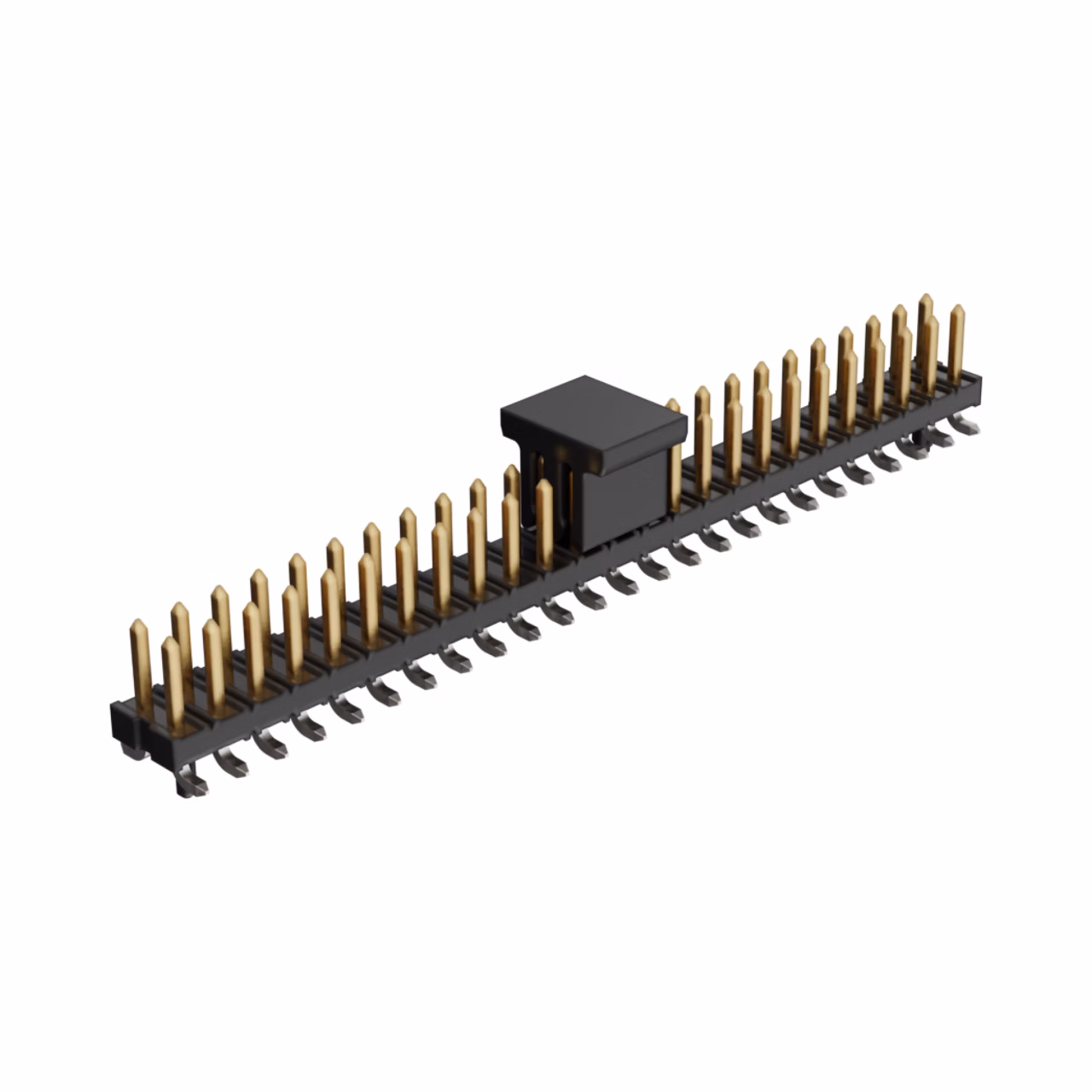 2.00mm Pitch Milli-Grid Header, Vertical, Surface Mount, Dual Row Dual Body, 50 Circuits, 0.75µm Gold (Au) Plating, 9.30mm Stacking Height, with Cap and Pegs, Tape and Reel, Lead-Free