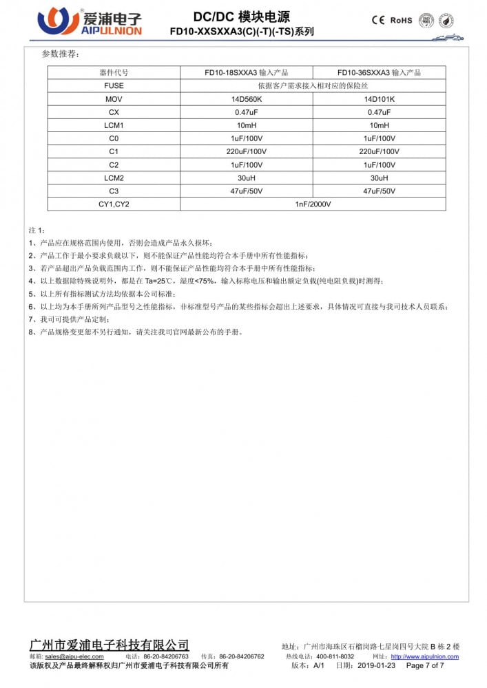 FD10-18S15A3 datasheet page 7