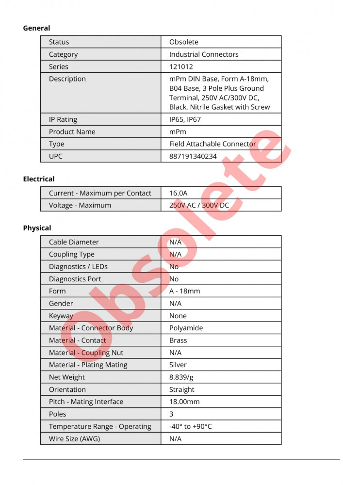 Molex B04 Series base technical drawing, page 2