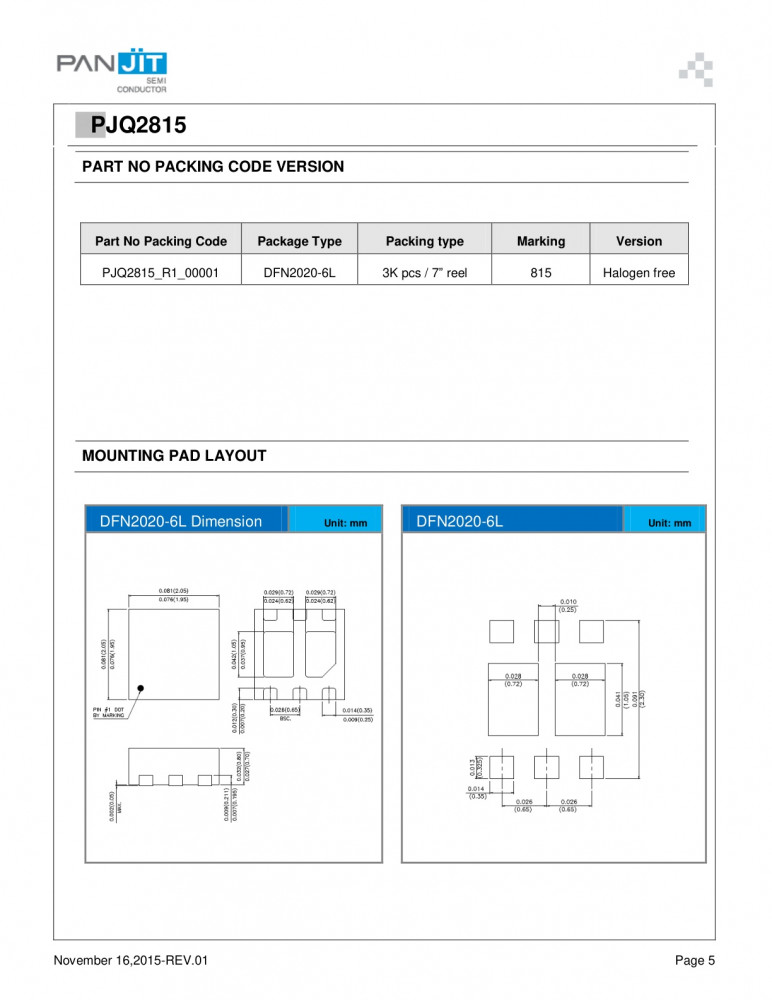 PJQ2815 datasheet page 5