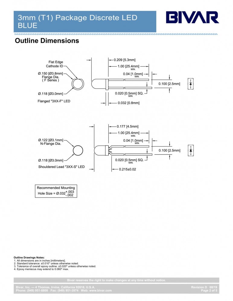 BIVAR 3BWD-F datasheet page 2