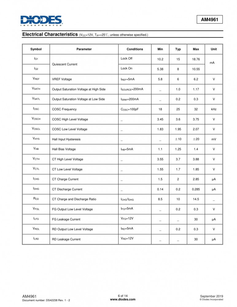 AM4961GHTR-G1 datasheet page 6