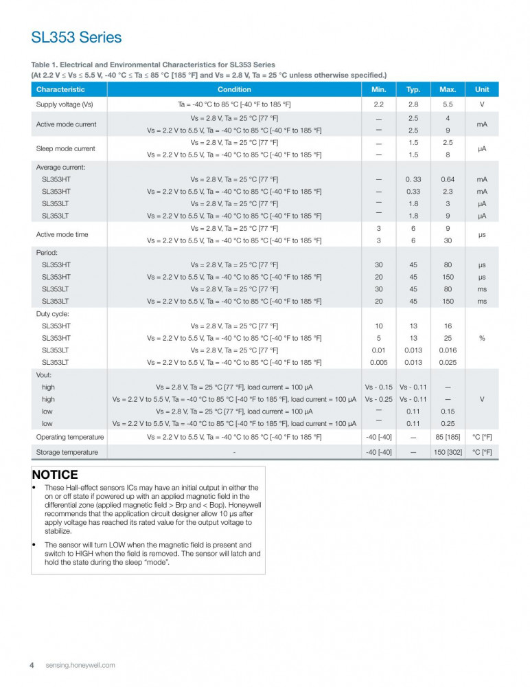 SL353HT technical document page 4