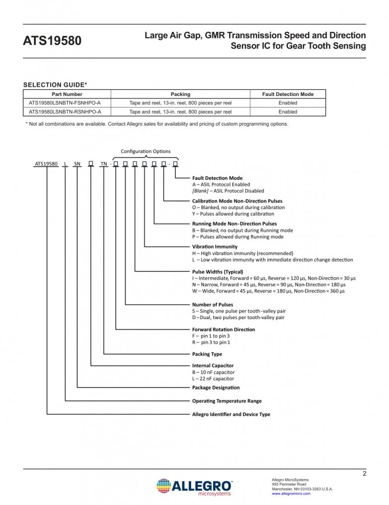 ATS19580 datasheet page 2