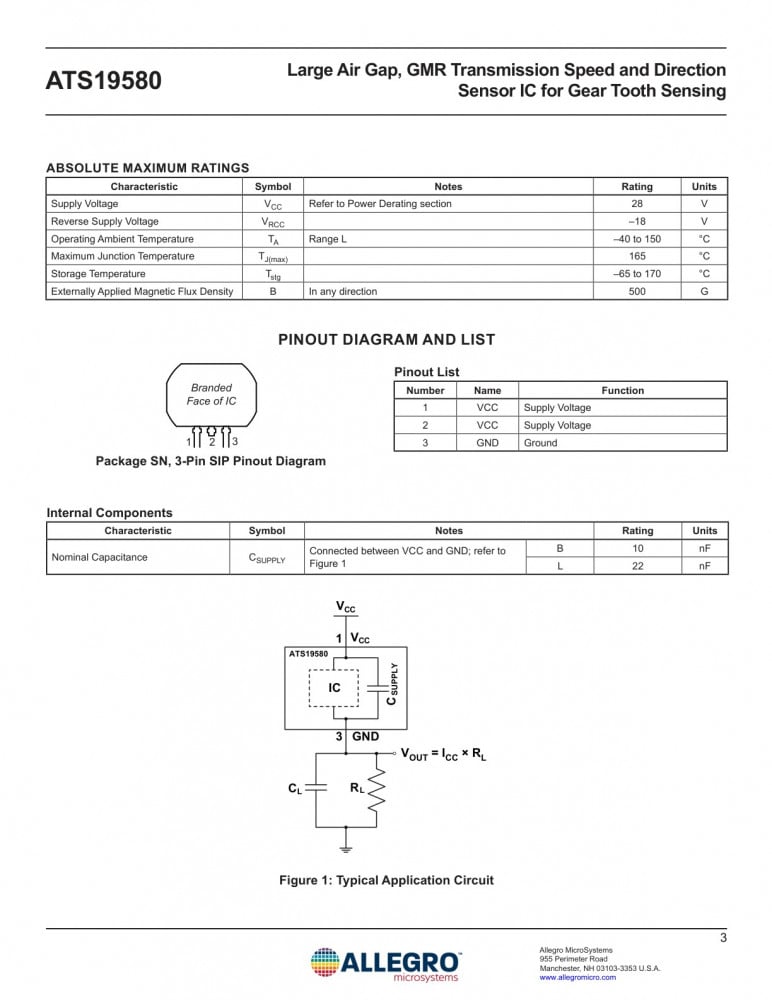 ATS19580 datasheet page 3