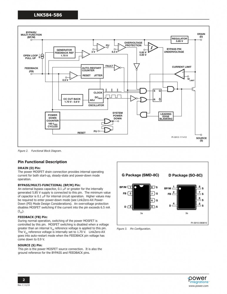 LNK586DG-TL technical document page 2