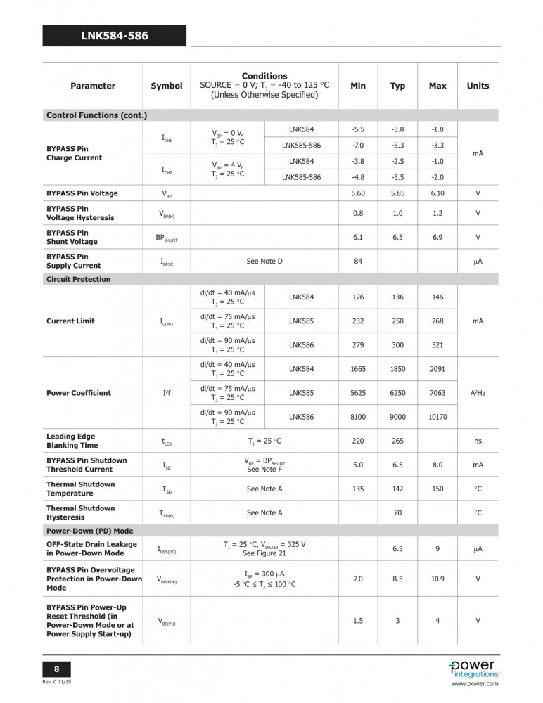 LNK586DG-TL technical document page 8