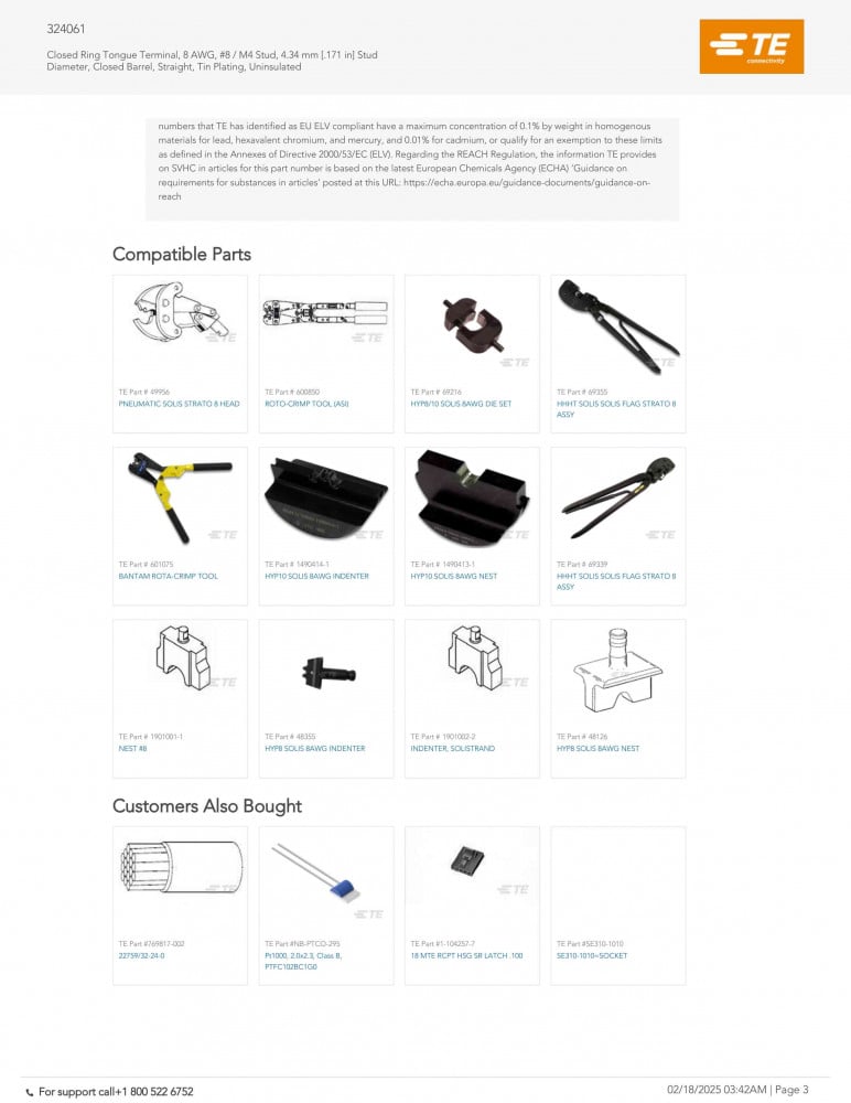 TE Connectivity 324061 technical document page 3