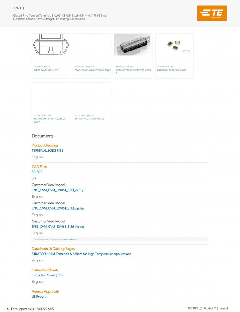 TE Connectivity 324061 technical document page 4
