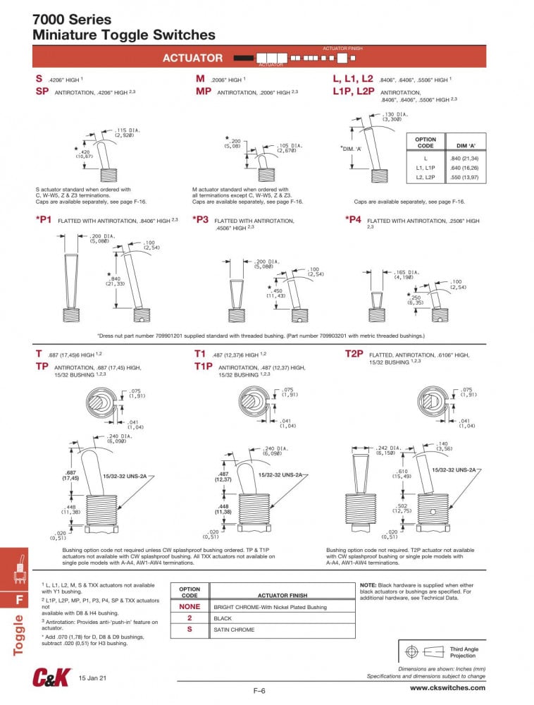 C&K 7000 Series datasheet page 4