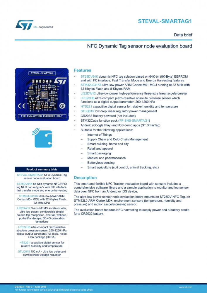 STEVAL-SMARTAG1 document page 1