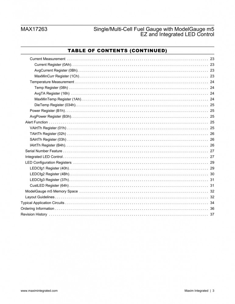 MAX17263 datasheet page 3