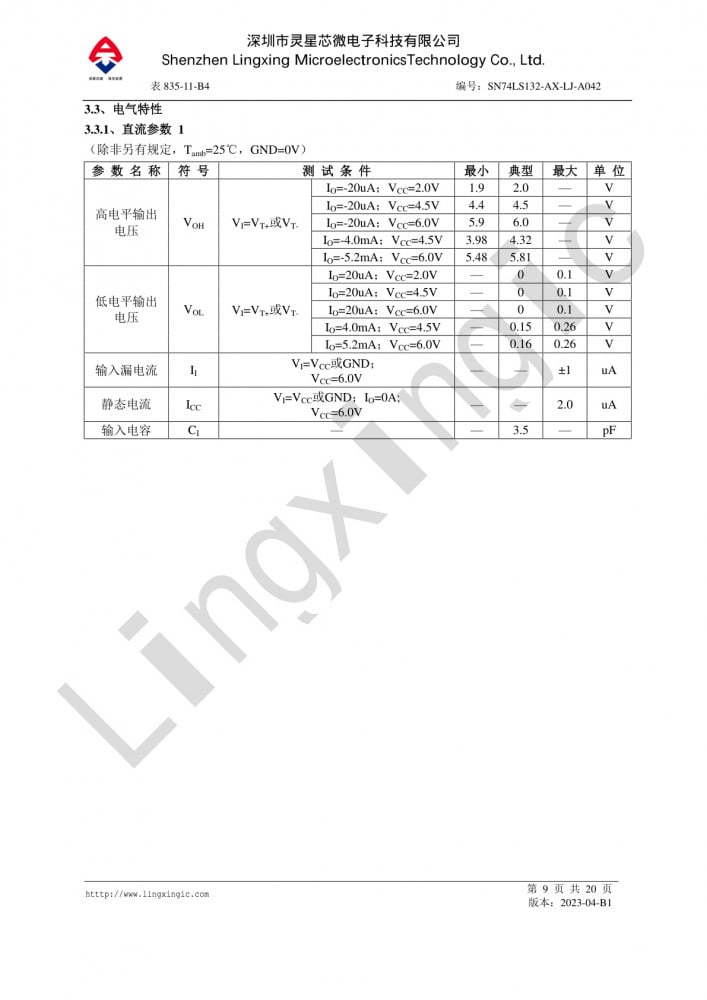 SN74LS132DR(LX) datasheet page 9