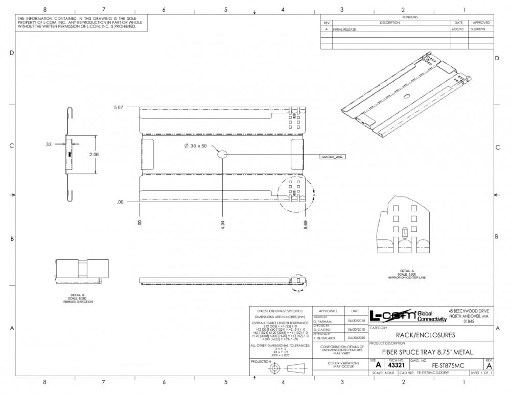L-com FE-ST875MC technical document page