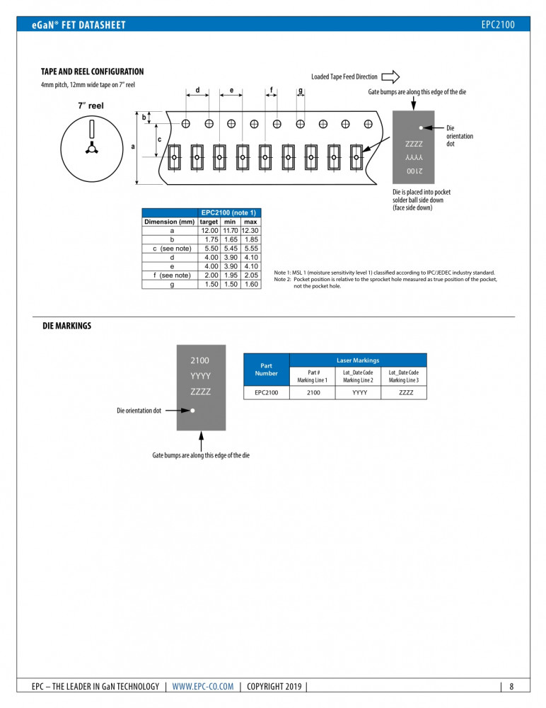 EPC2100 datasheet page 8