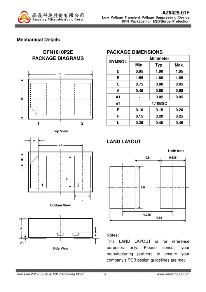 AZ6425-01F datasheet page 5