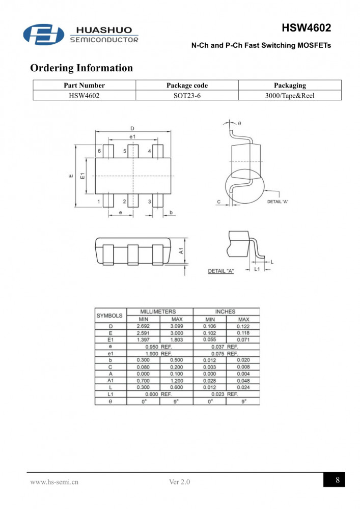 HSW4602 datasheet page 8