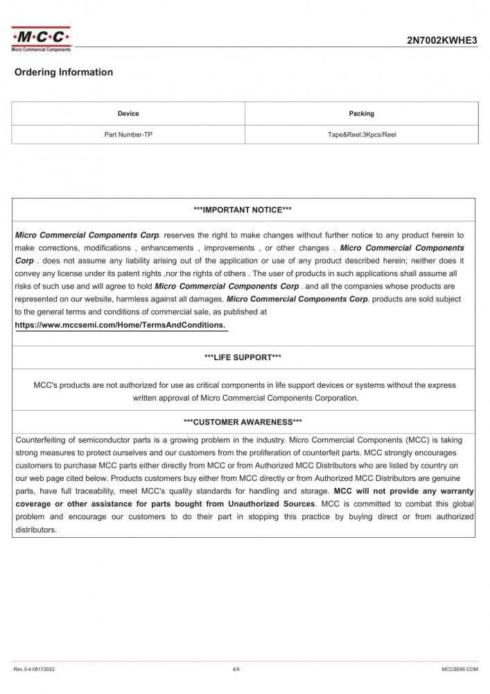 2N7002KWHE3-TP datasheet page 4