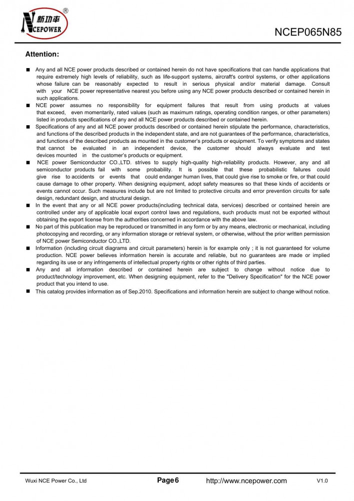 NCEP065N85 datasheet page 6