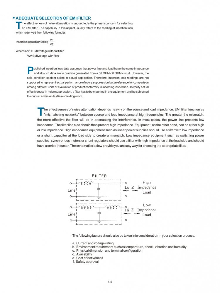 DELTA EMI Filters catalogue page 7