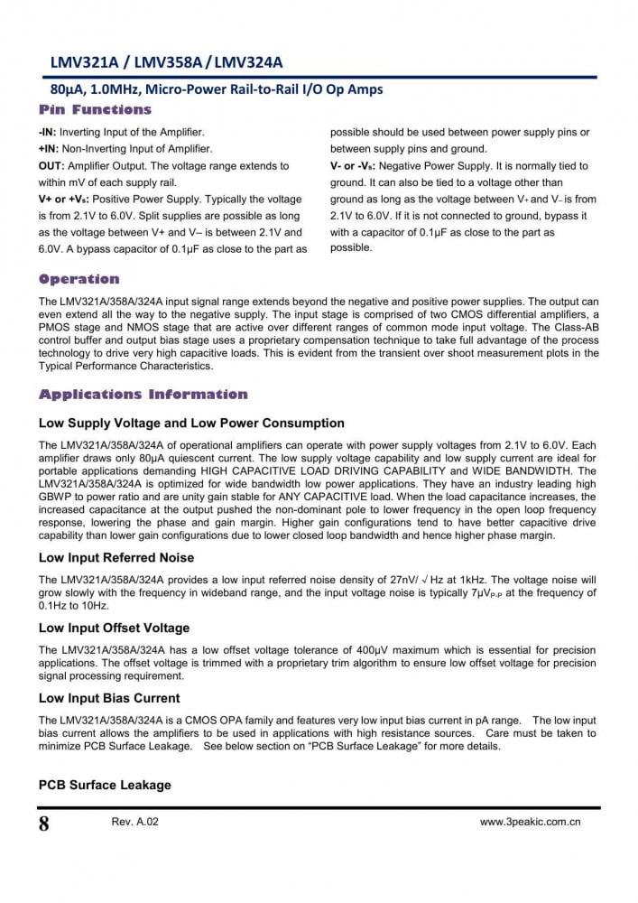 LMV358A-SR datasheet page 8