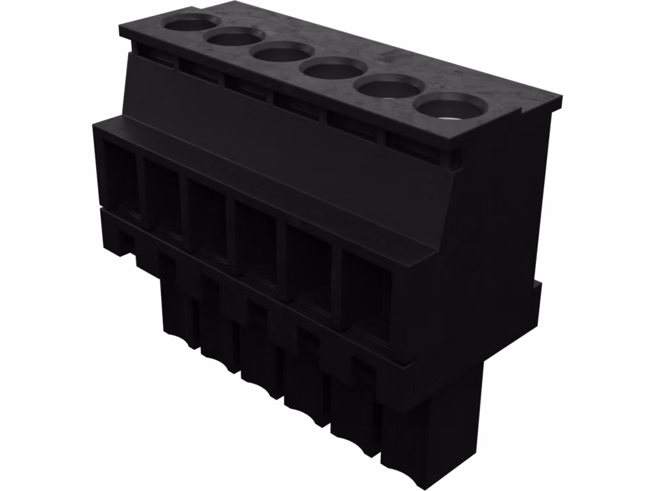 3.50mm Pitch Eurostyle Vertical Plug, Rear Wire Entry, Gold (Au) Plated, Black, 6 Circuits for sale