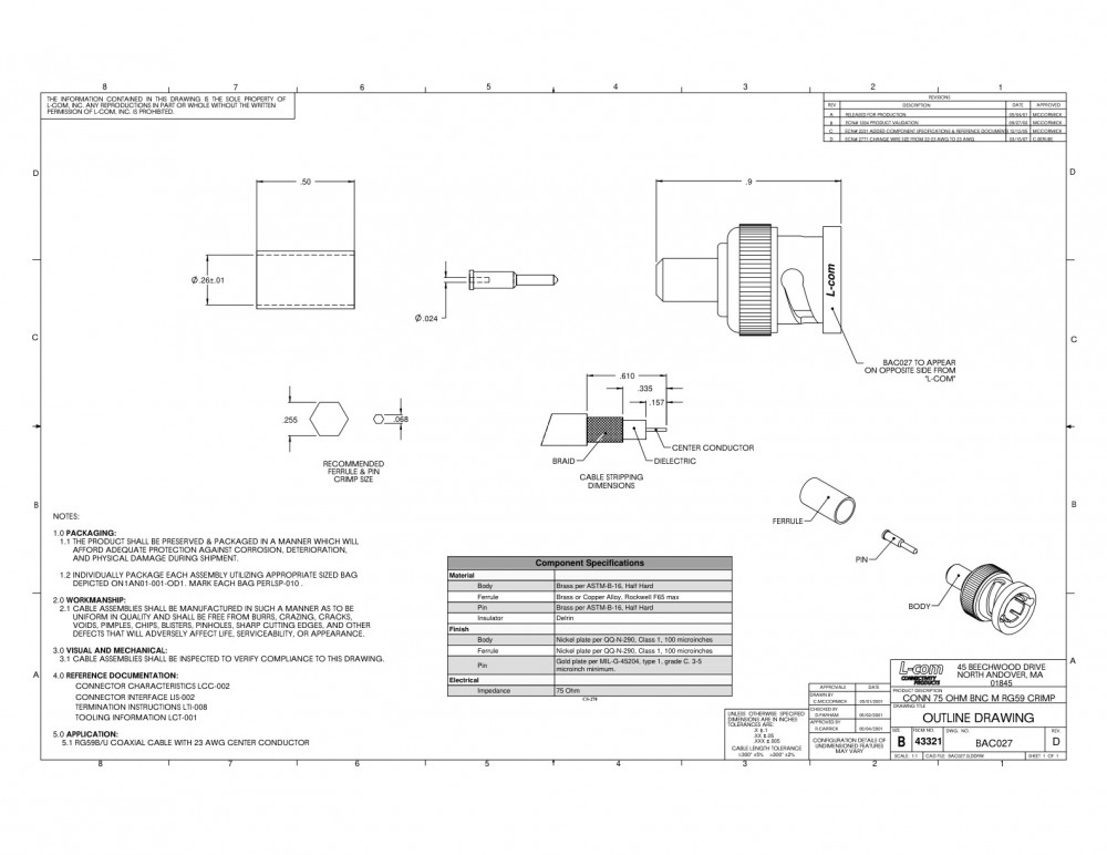 BAC027 technical document page