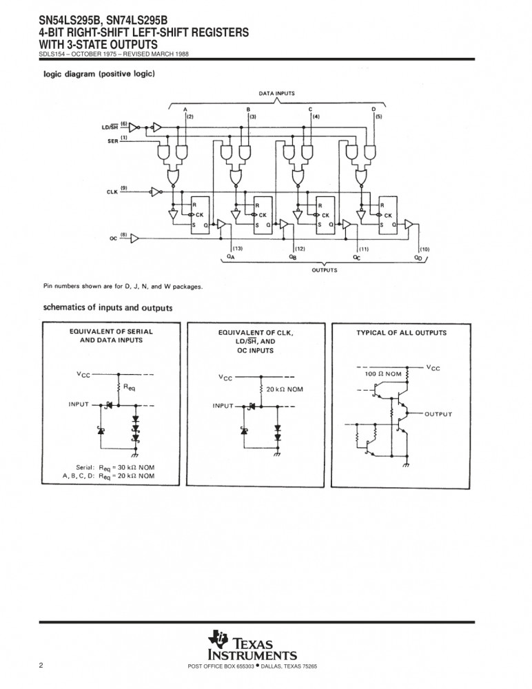 74LS295BN datasheet page 4