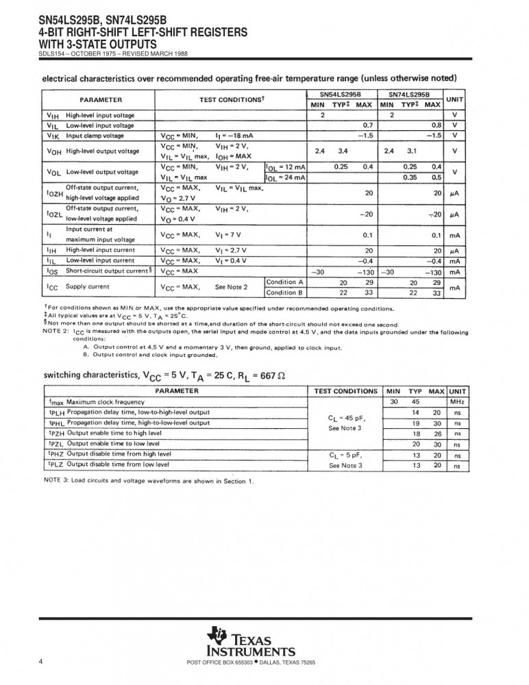 74LS295BN datasheet page 6